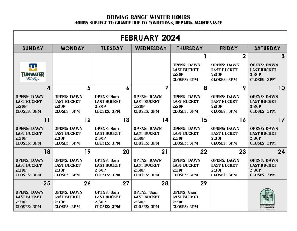 Events - Tumwater Valley Golf Club