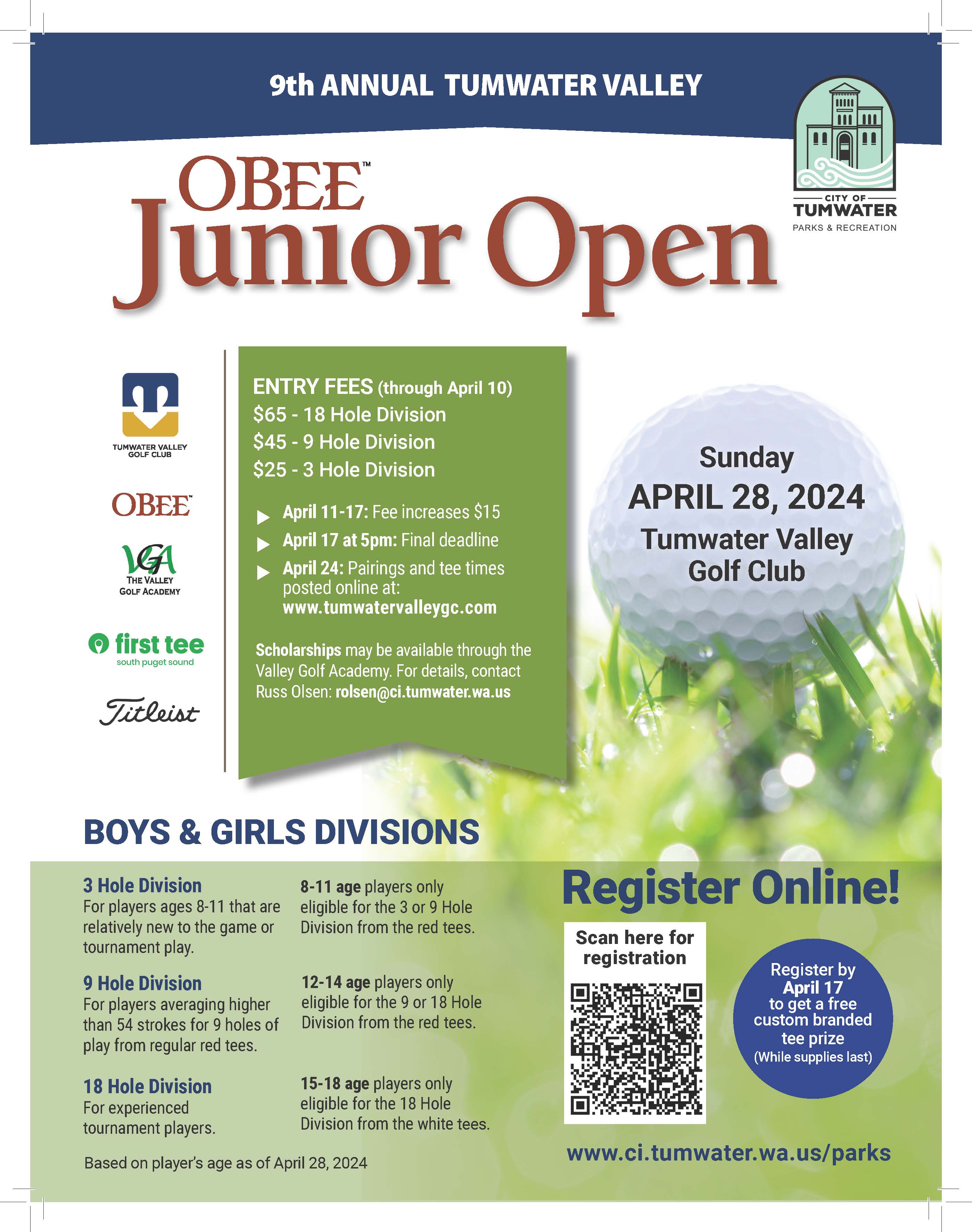 OBee Junior Open - Tumwater Valley Golf Club